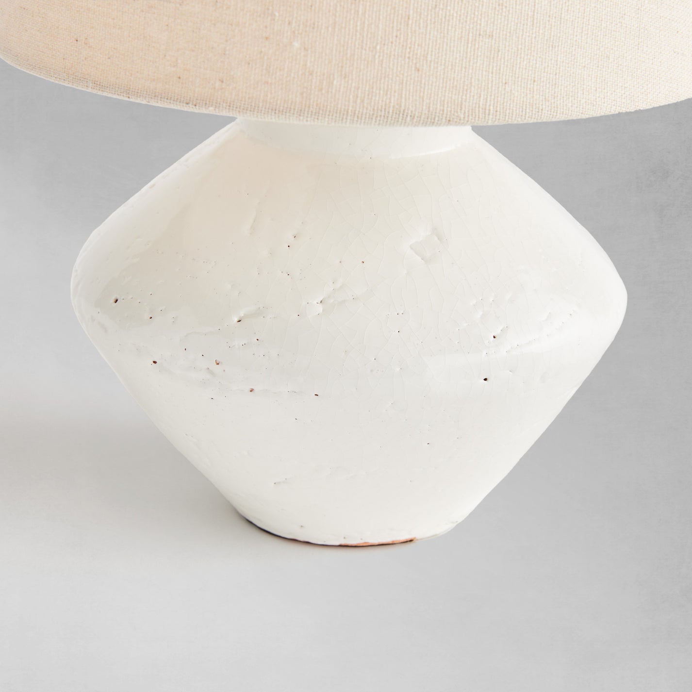 glazed white mini lamp | parker + gibbs