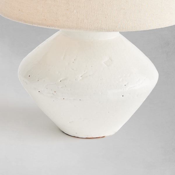 glazed white mini lamp | parker + gibbs