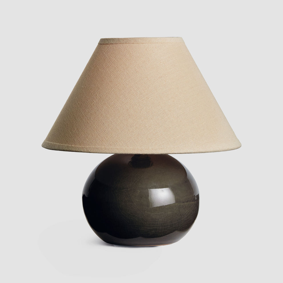 gray crackle glaze mini lamp | parker + gibbs