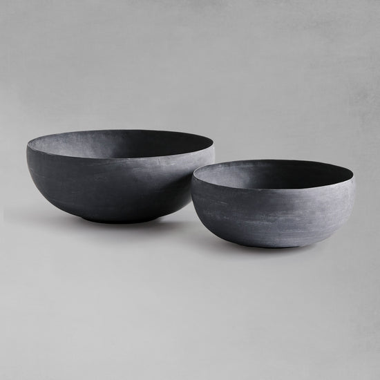 zinc finish decorative metal bowls (set of 2) | parker + gibbs